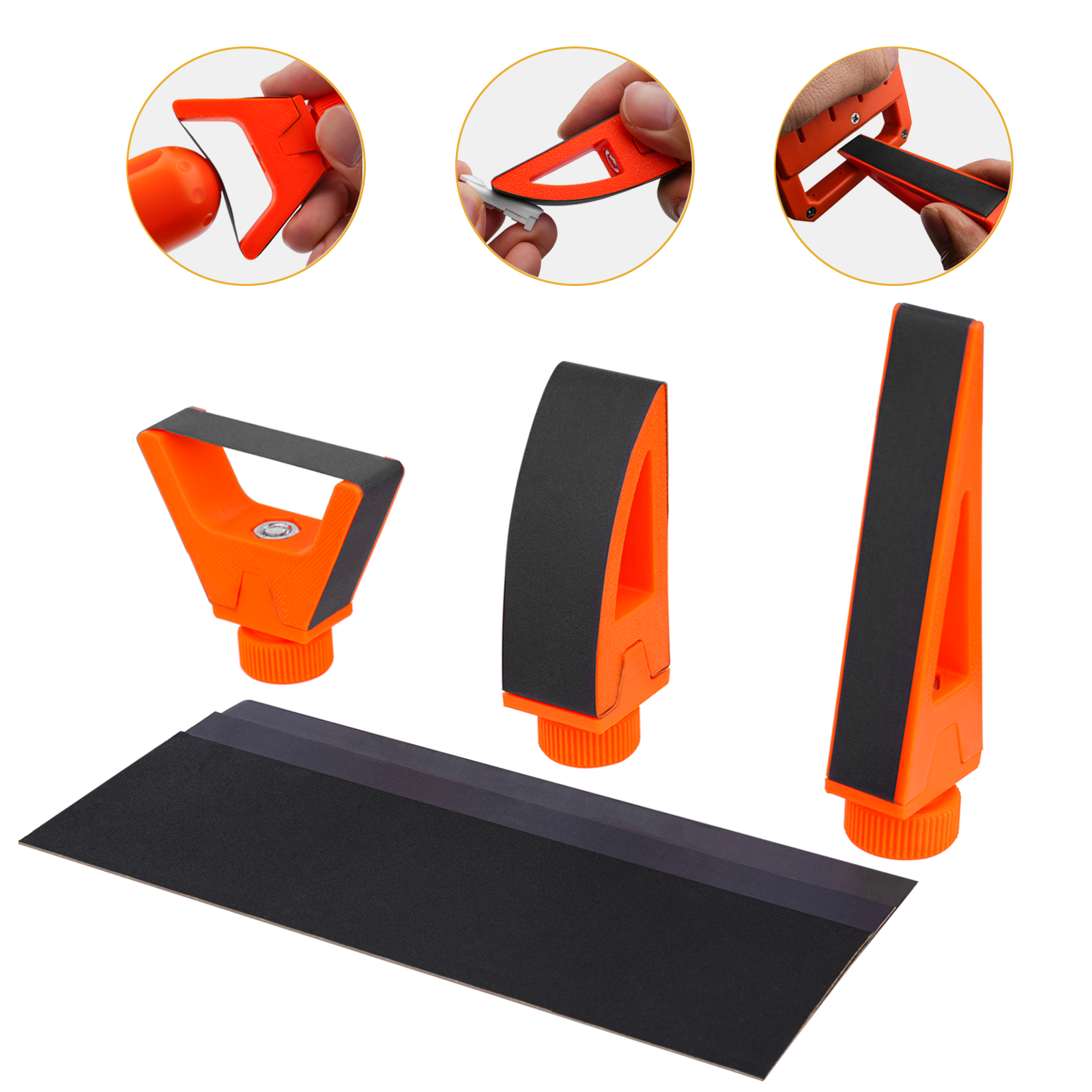 Mini Handheld Sandpaper Holder for Curved Surfaces – Includes Sandpape ...