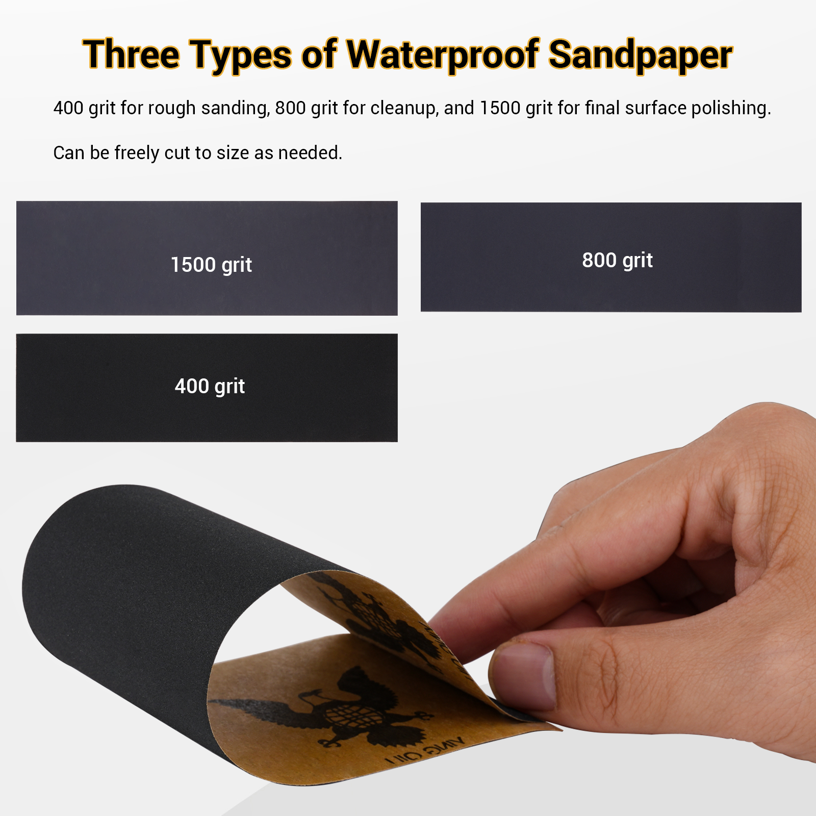 Mini Handheld Sandpaper Holder for Curved Surfaces – Includes Sandpape ...